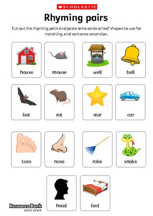 Rhyming pairs - Scholastic Shop