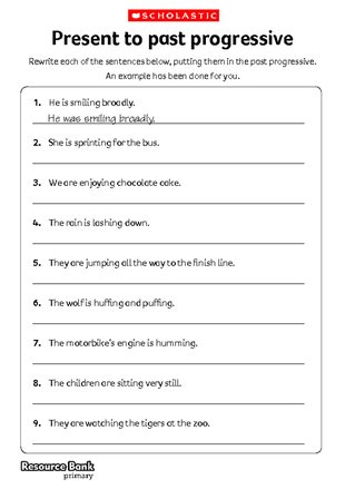 Present to past progressive - Scholastic Shop