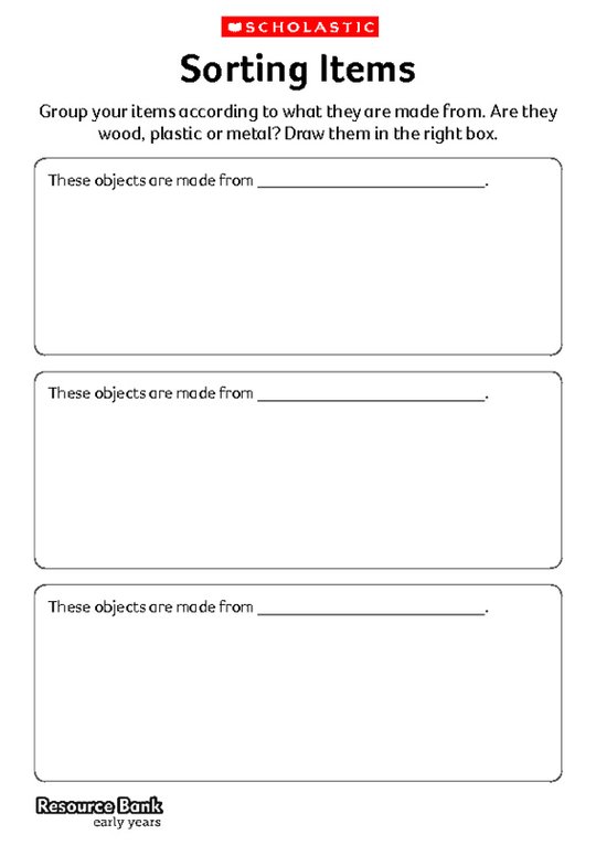 Sorting Items - Scholastic Shop