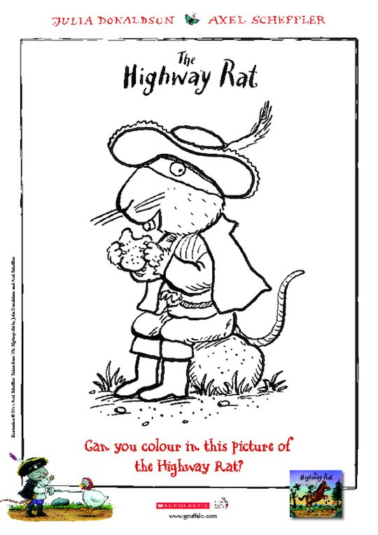 Highway Rat colouring sheet - Scholastic Shop