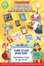Book Fair Time Machine invitation - Scholastic Book Fairs