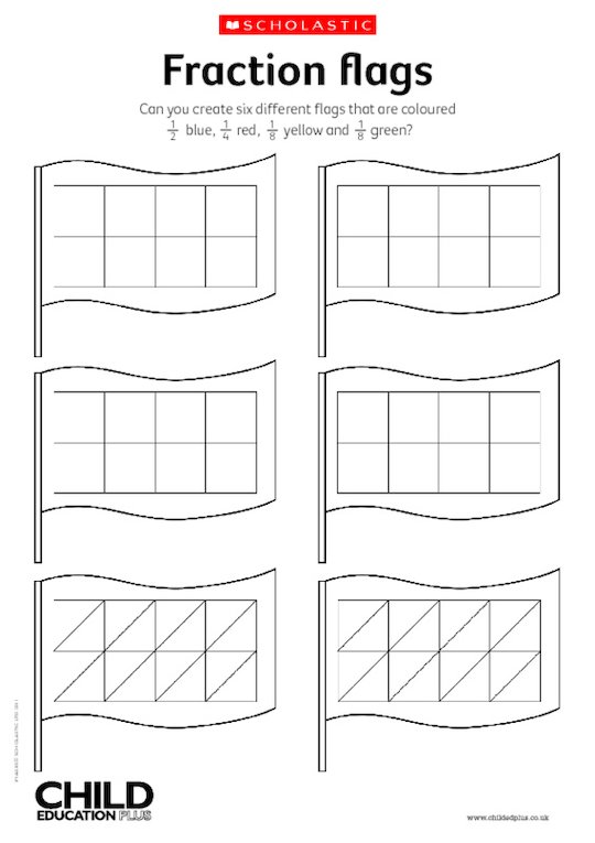 Fraction flags activity - Scholastic Shop