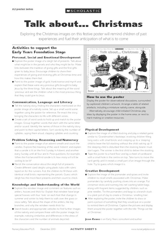 Talk about… Christmas poster notes - Scholastic Shop