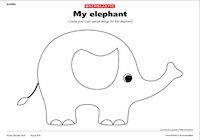 Elmer The Elephant Outline