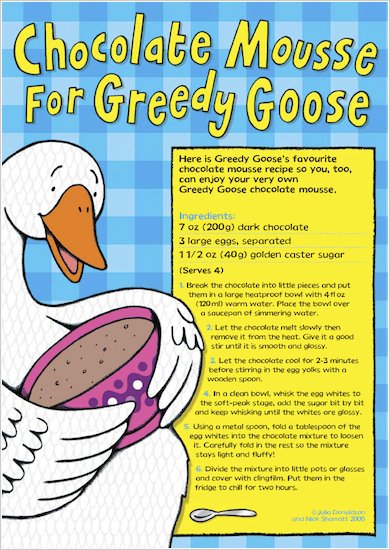 Chocolate Mousse for Greedy Goose Recipe - Scholastic Shop