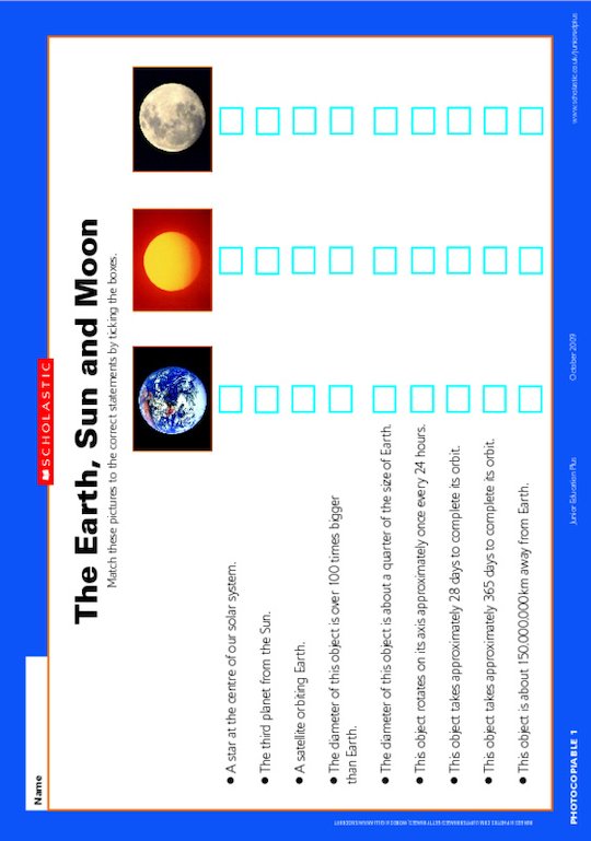 ‘Why?’ Science: Earth and beyond – activity sheets - Scholastic Shop