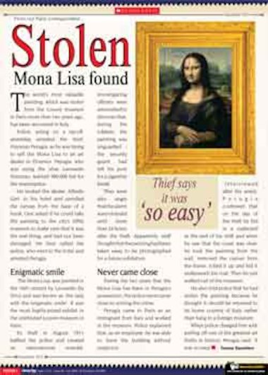 Stolen Mona Lisa found – FREE Primary KS2 teaching resource - Scholastic
