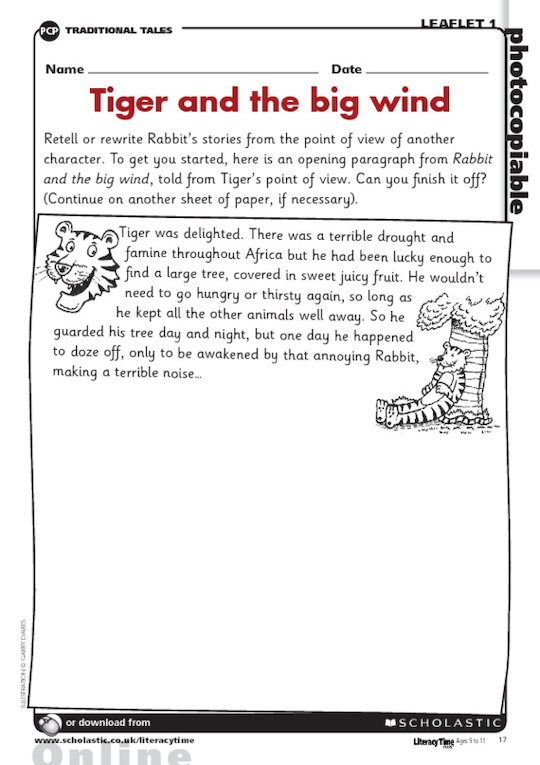 Tiger and the big wind – story starter - Scholastic Shop