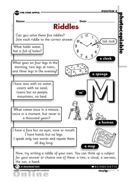 Solving and writing riddles - Scholastic Shop