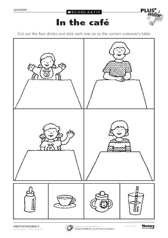 In the café - Scholastic Shop