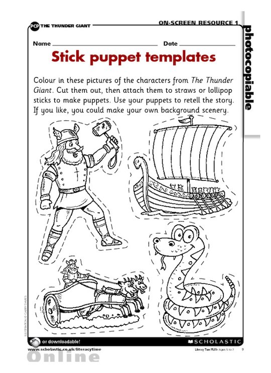 Stick-puppet templates - Scholastic Shop