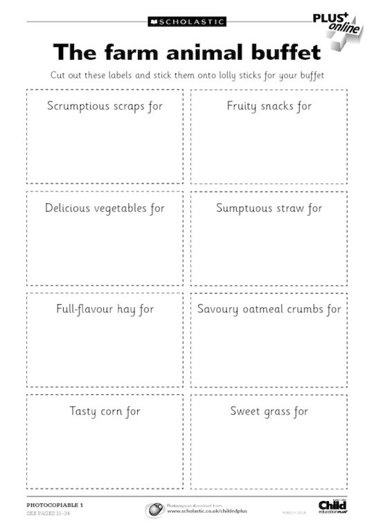 Farm animal activities - Scholastic Shop