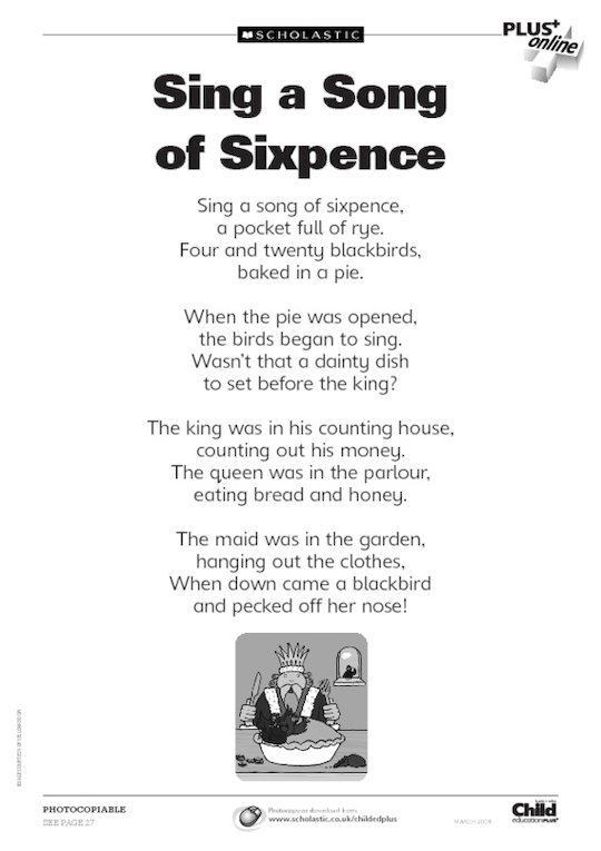 Sing a Song of Sixpence - Scholastic Shop