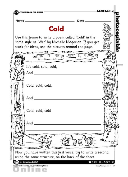Cold poetry-frame - Scholastic Shop