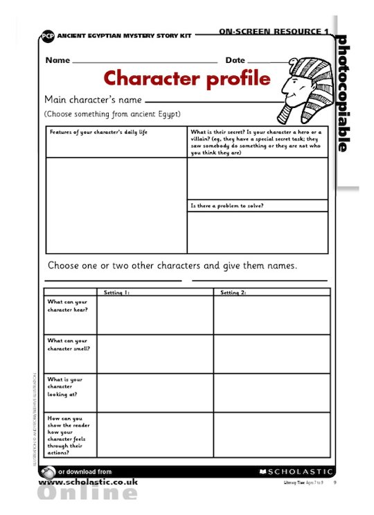 Ancient Egypt – Character profile - Scholastic Shop