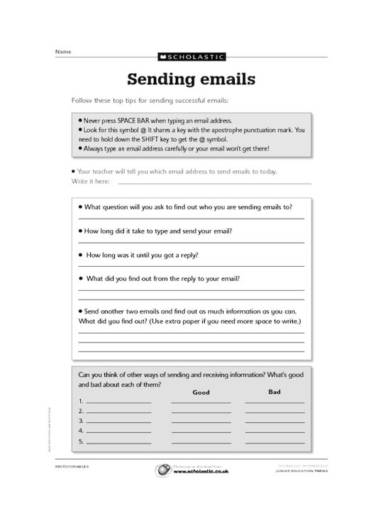 Sending emails - Scholastic Shop