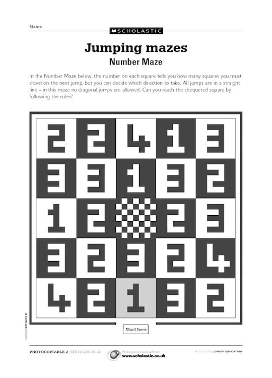 Marvellous Mazes: Number Maze - Scholastic Shop