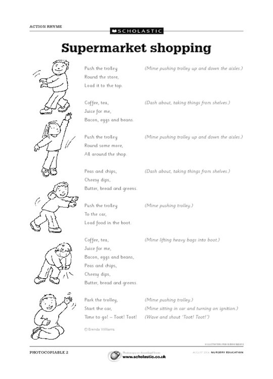 Supermarket shopping - Scholastic Shop