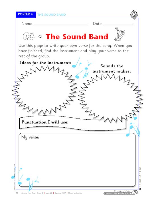 Sound Band writing frame - Scholastic Shop