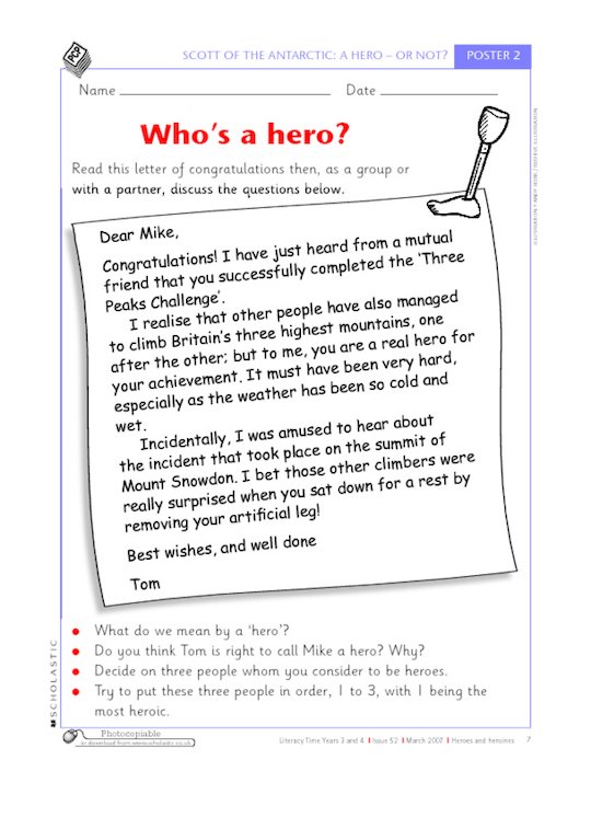 Who’s a hero? – discussion starter - Scholastic Shop