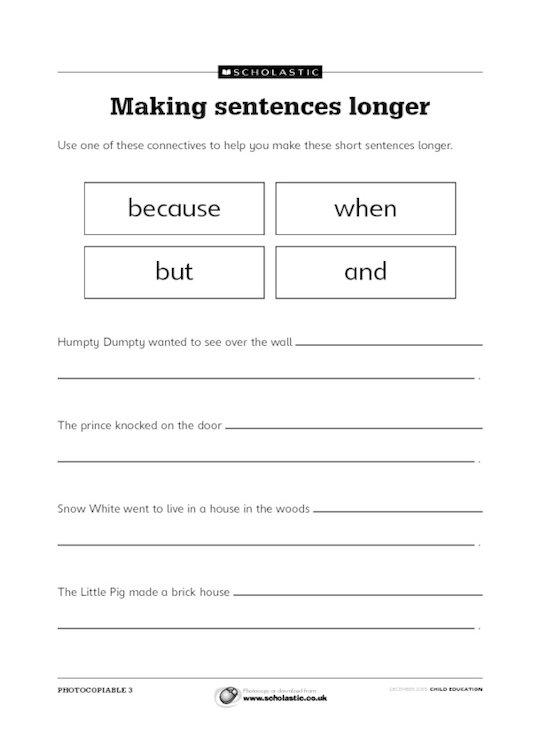 Making Sentences Longer Scholastic Shop Making Sentences Longer Scholastic Shop