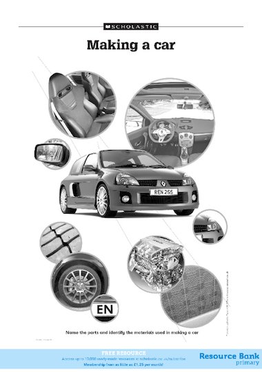 Making a car – FREE Primary KS1 teaching resource - Scholastic