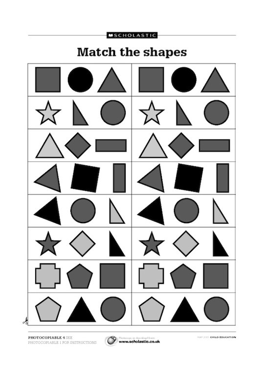 Match the shapes - Scholastic Shop