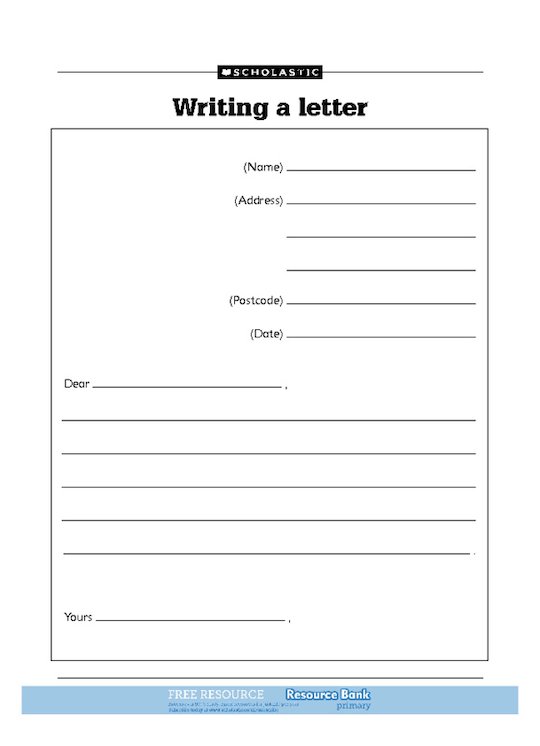 Writing a letter - Scholastic Shop