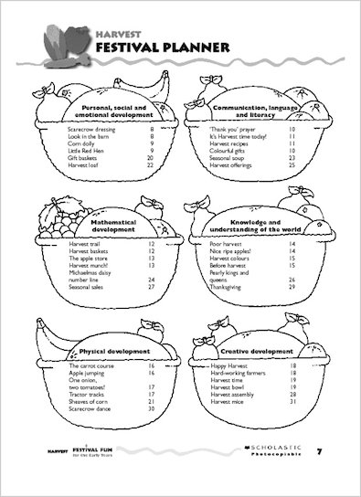 Festival planner - Scholastic Shop