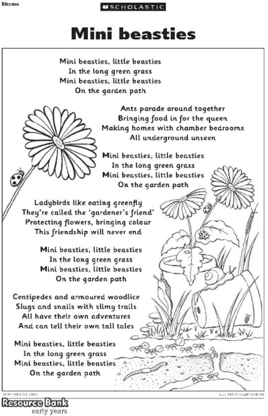 Mini beasties poem - Scholastic Shop