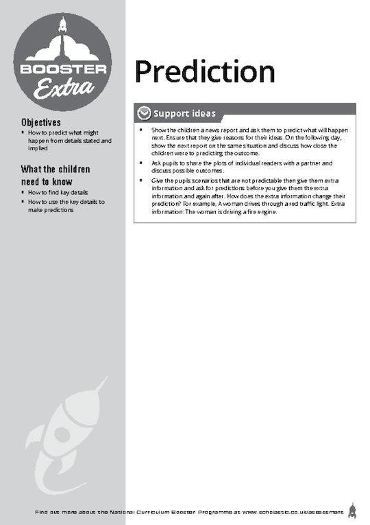 KS2 SATs Reading Booster Extra Pack: Prediction - Scholastic Shop