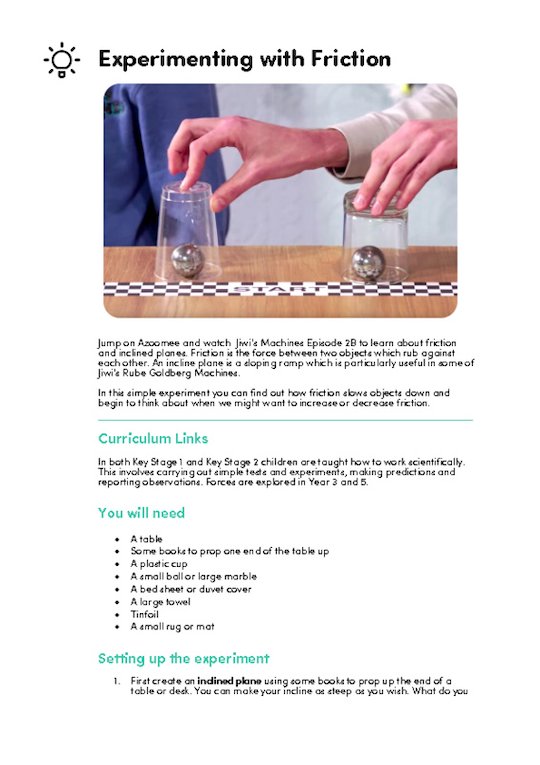 Experimenting with friction - Scholastic Shop