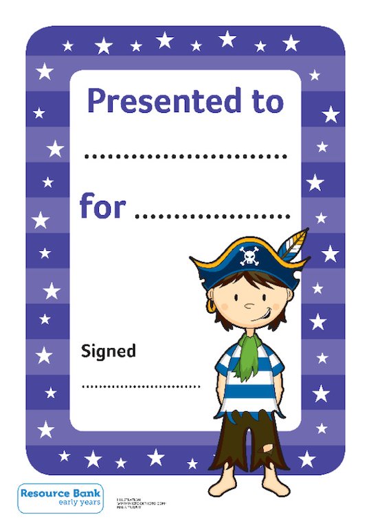 Pirate certificates - Scholastic Shop