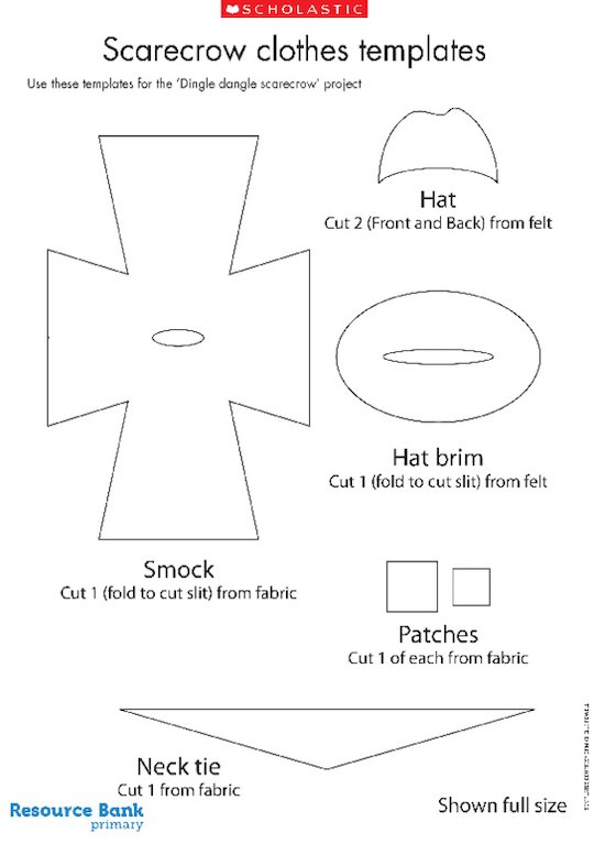 Scarecrow clothes template - Scholastic Shop