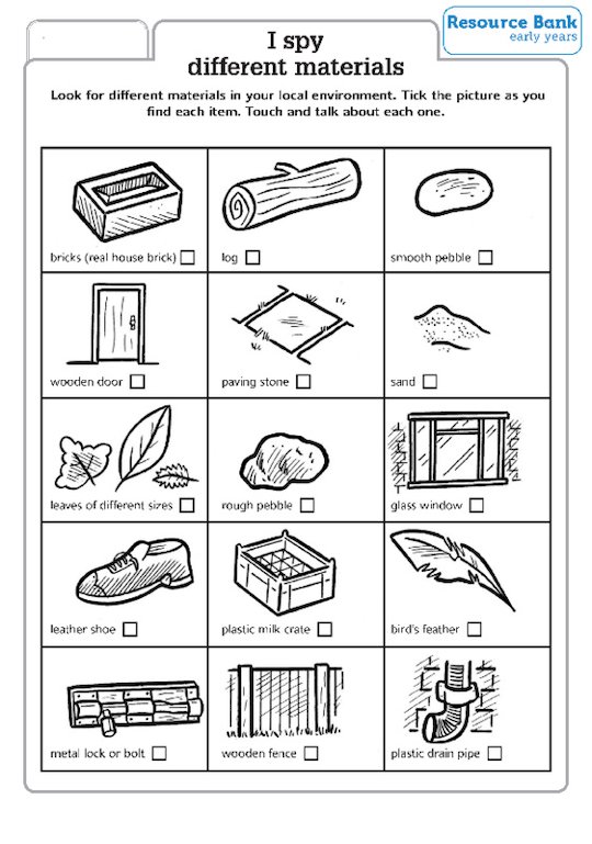 I spy different materials - Scholastic Shop