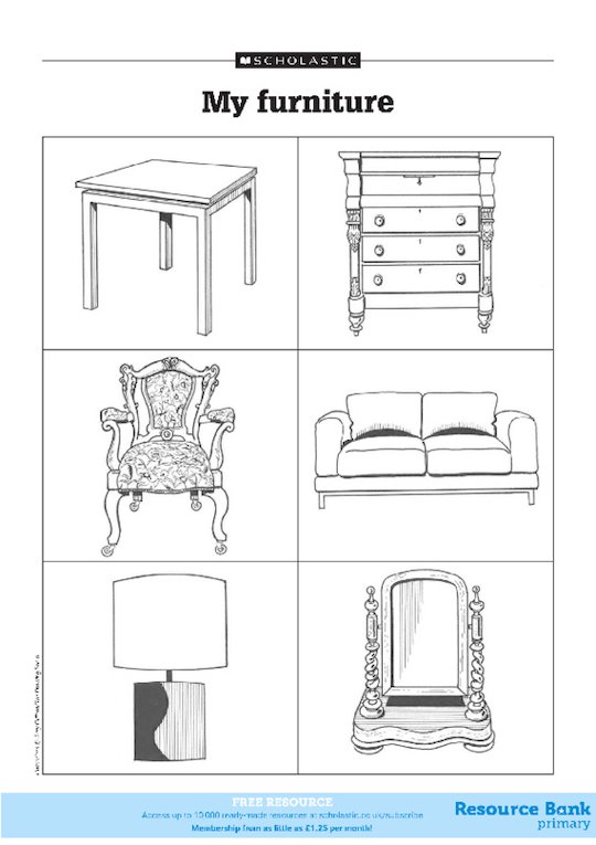 My furniture - Scholastic Shop