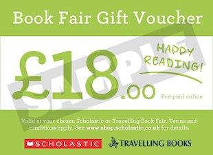 Book Fair Gift Voucher £18 - Scholastic Shop