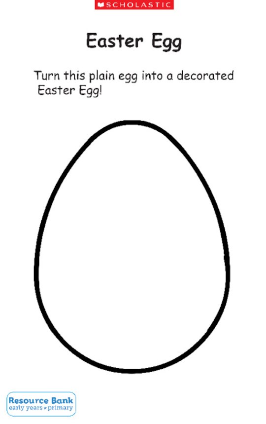 Easter Egg colouring in sheet - Scholastic Shop