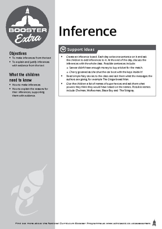 KS2 SATs Reading Booster Extra Pack: Inference - Scholastic Shop