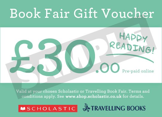 Book Fair Gift Voucher £30 - Scholastic Shop