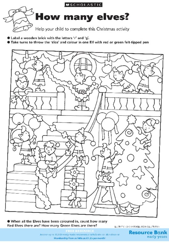 How many elves? activity - Scholastic Shop