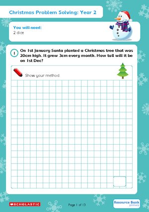 Christmas Maths Problems Worksheets - Scholastic