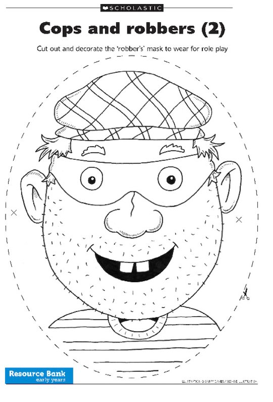 Cops and robbers (2): robber mask (1) - Scholastic Shop