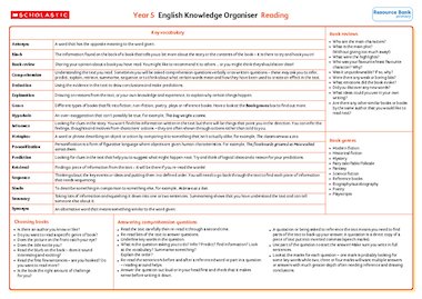English Knowledge Organiser Year 5 – Primary KS2 teaching resource ...