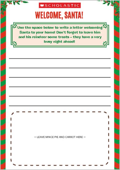 Write a letter to Santa - Scholastic Shop