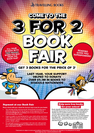 Travelling Book Fair 3 for 2 Invitation - Scholastic Shop