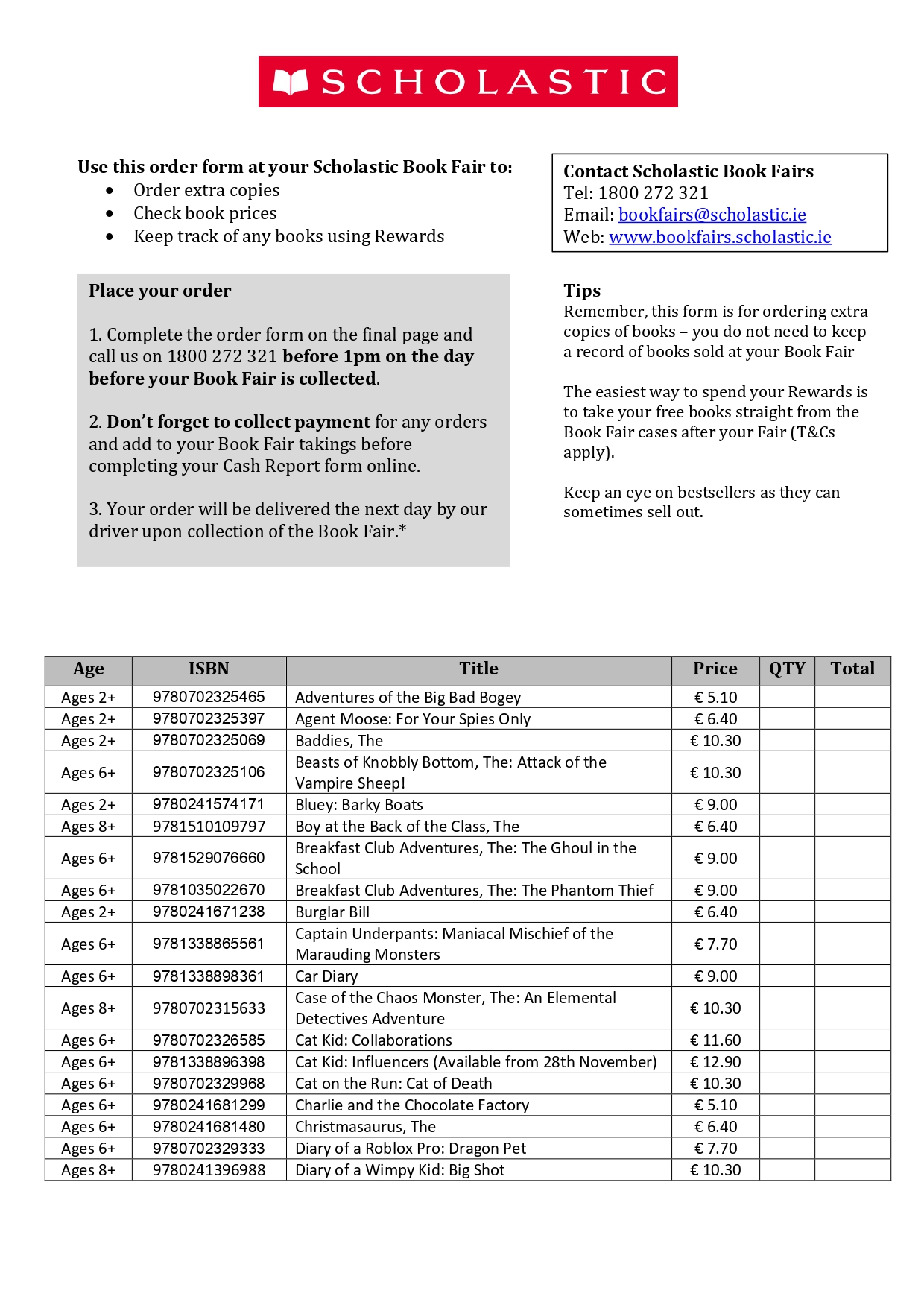 Free Resources – Everything you need for your Book Fair - Scholastic ...