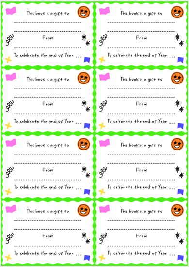 End of year gifting bookplate - Scholastic Shop